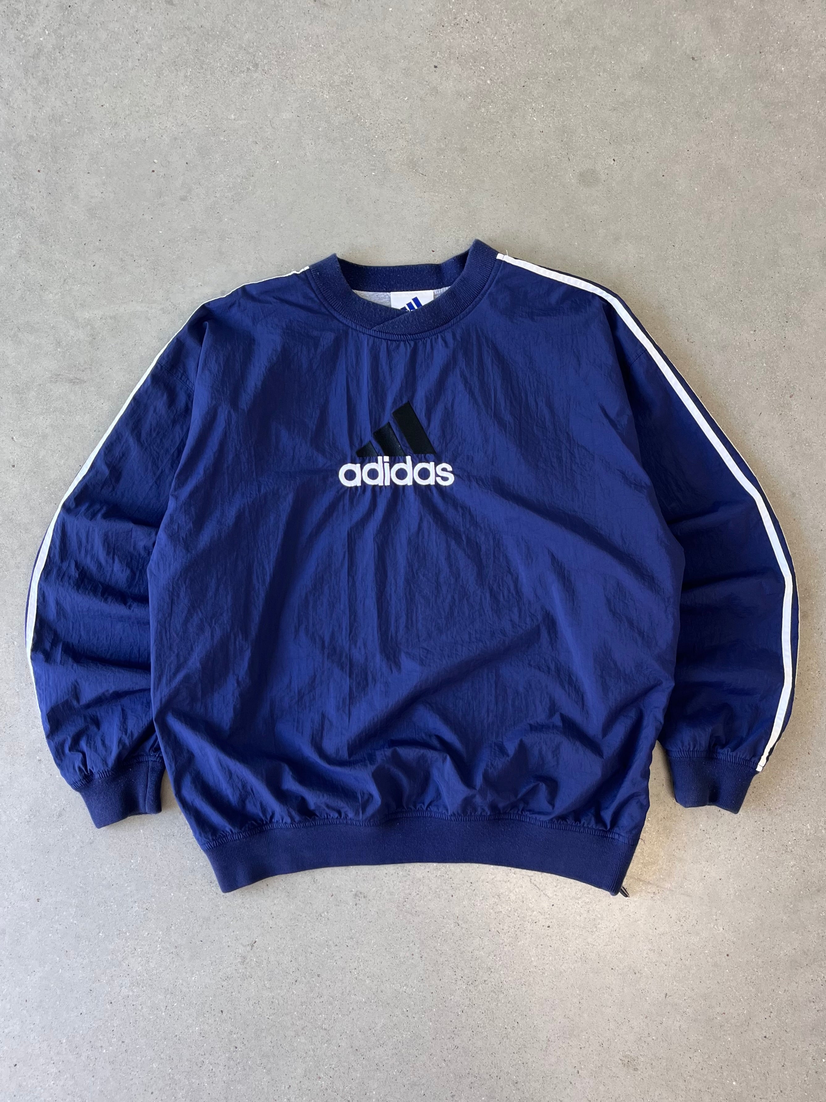 Vintage Adidas Navy Track Pullover - L